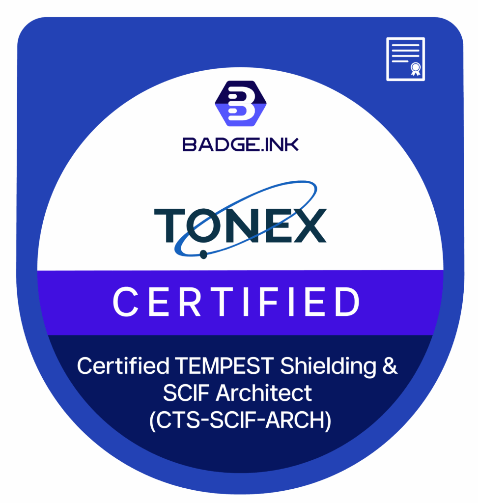 Certified TEMPEST Shielding and SCIF Architect (CTS-SCIF-ARCH) – Badge Ink