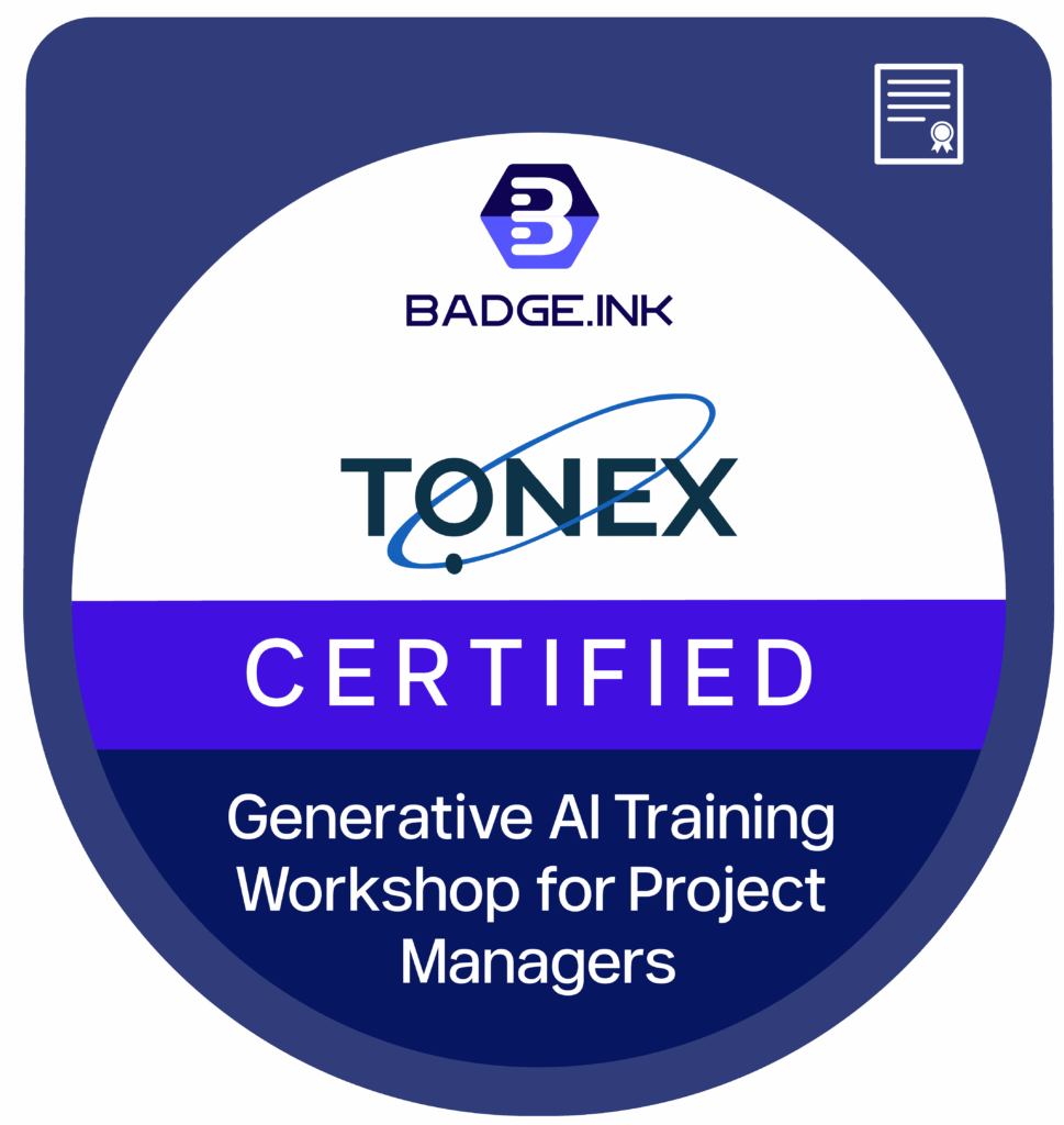 Generative AI Training Workshop for Project Managers – Badge Ink
